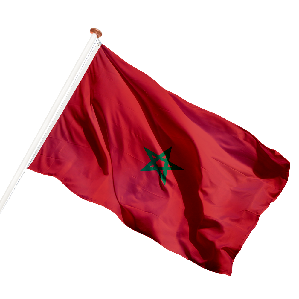 Vlag van Marokko bestel je goedkoop bij Bestelvlag.nl • Hoge kwaliteit ...